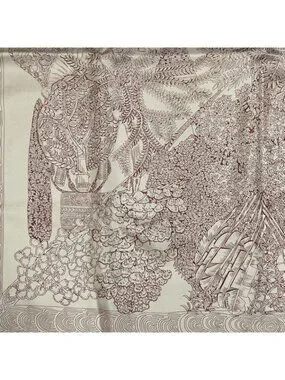Hermes | Accessories | Hermes Wood Legend Scarf Carre 9 Lion Sheep Silk ...